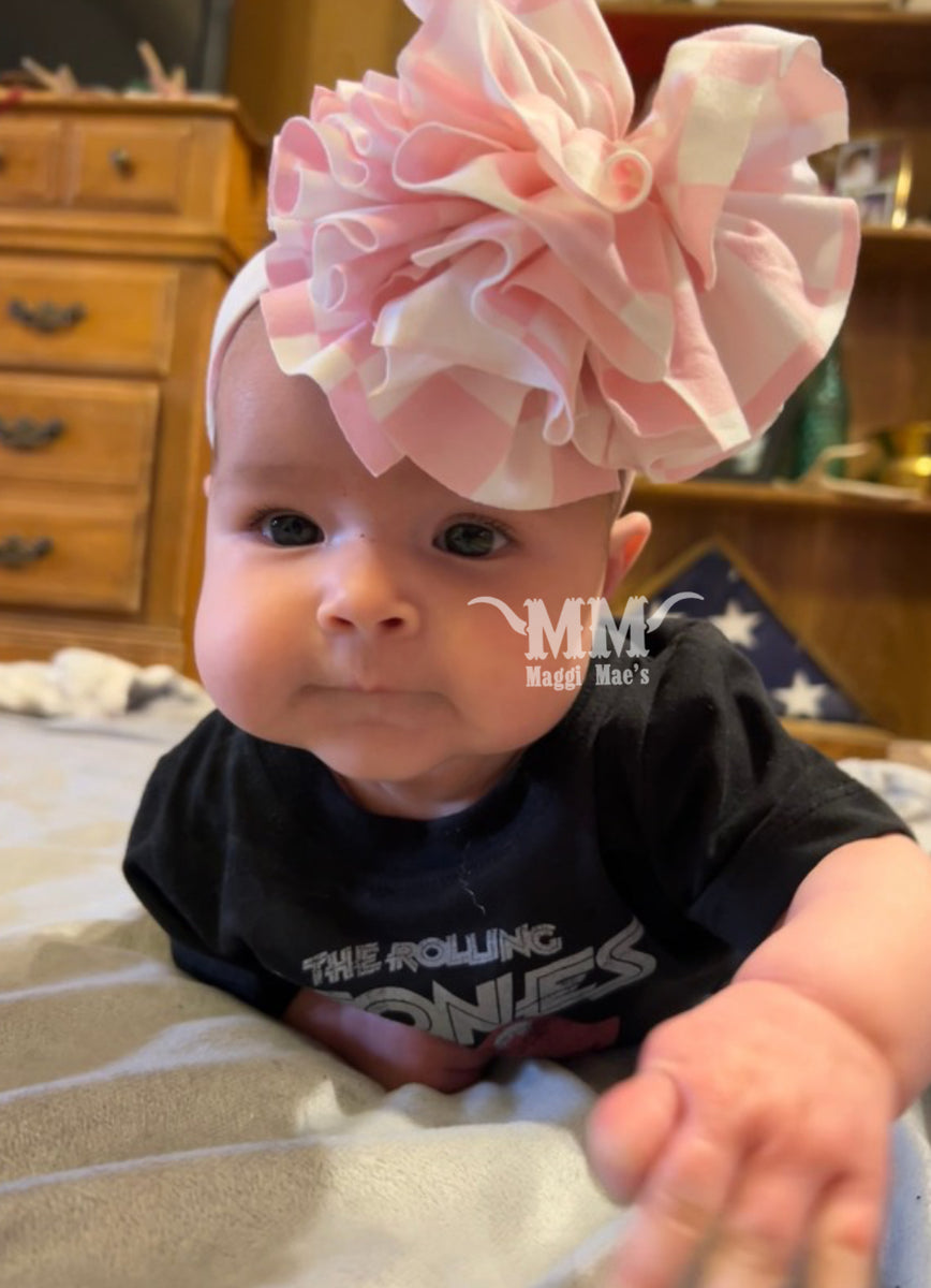 AE Go Big or Go Home bow (pink checkered) – Maggi Mae’s